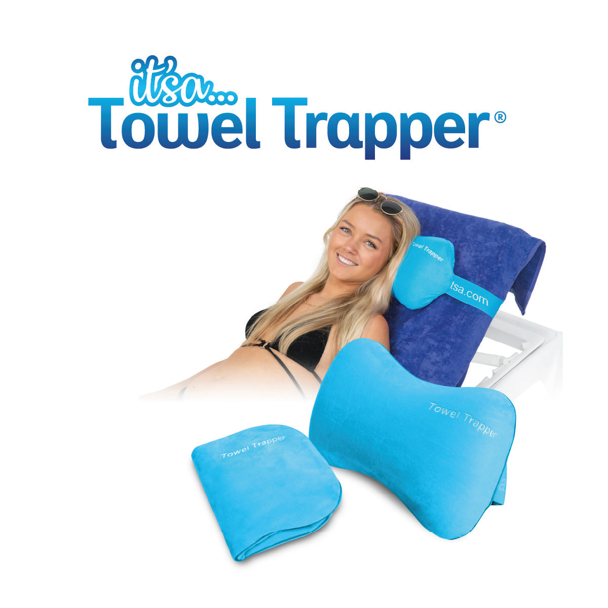 Buy Itsa Beach Pillows Towel Trapper- Sunbed Beach Pillows UK – The Itsa